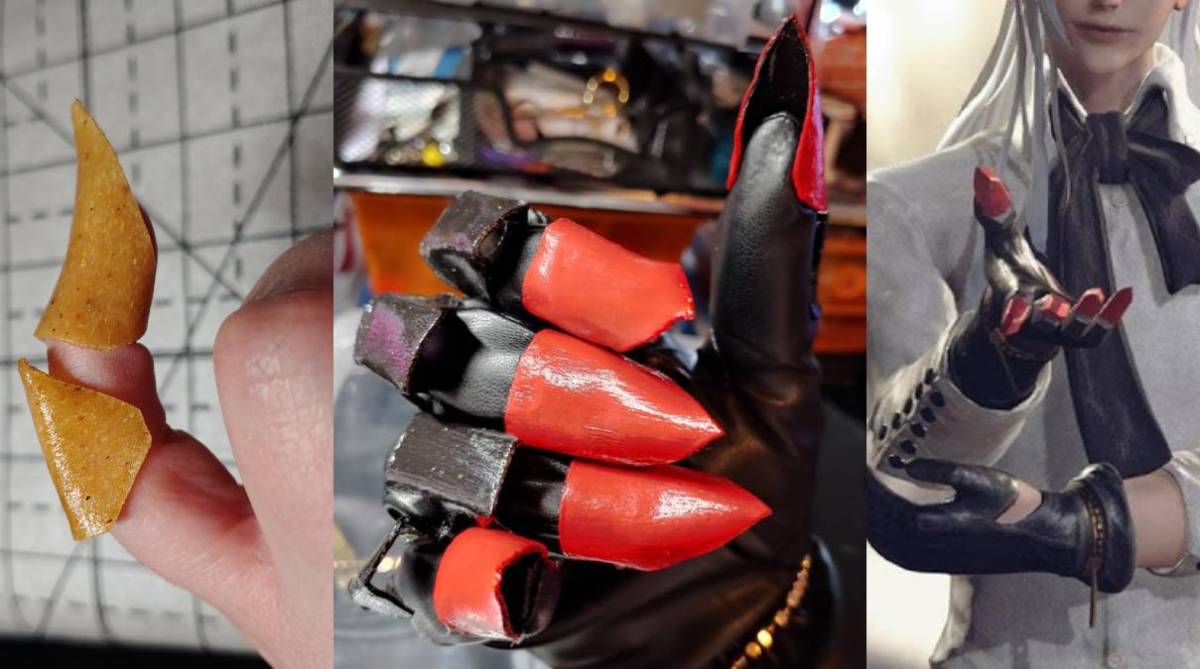 Segmented Worbla finger armor attached to gloves – Leafnin Cosplay