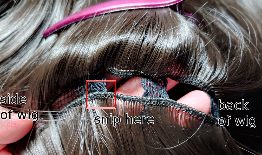 Adding sideburns into a pulled back wig – Leafnin Cosplay