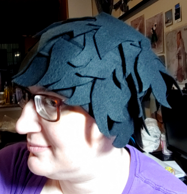 Felt wig alternative for short-haired characters – Leafnin Cosplay
