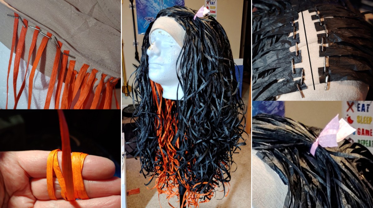 Paper raffia wig alternative for characters with wavy hair – Leafnin ...