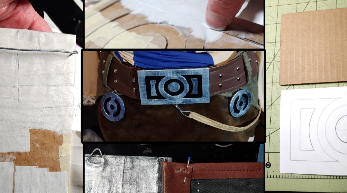 Paper mache decorative belt buckle – Leafnin Cosplay