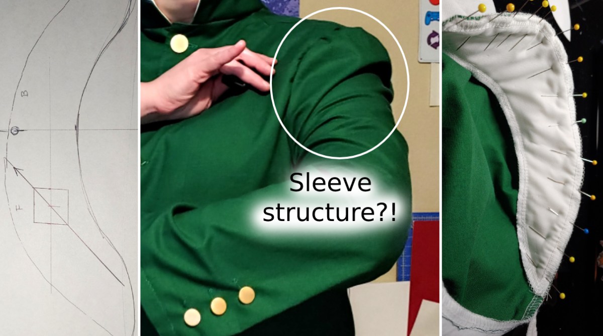 Making and attaching a sleeve head roll – Leafnin Cosplay